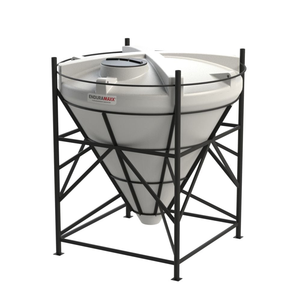 5,500 Litre 60° Closed Top Cone Tank, Food Grade, Full Drain - Enduramaxx