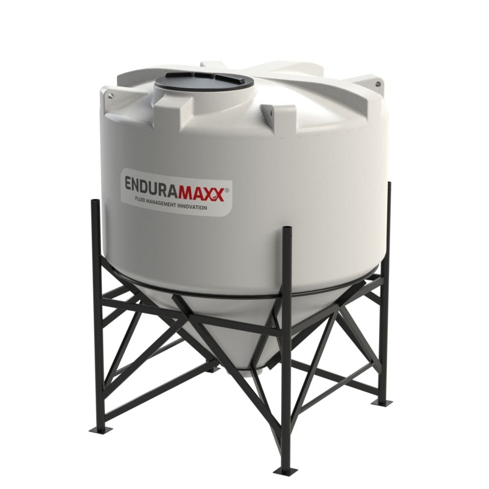 4,000 Litre 45° Closed Top Cone Tank, Food Grade, Full Drain - Enduramaxx