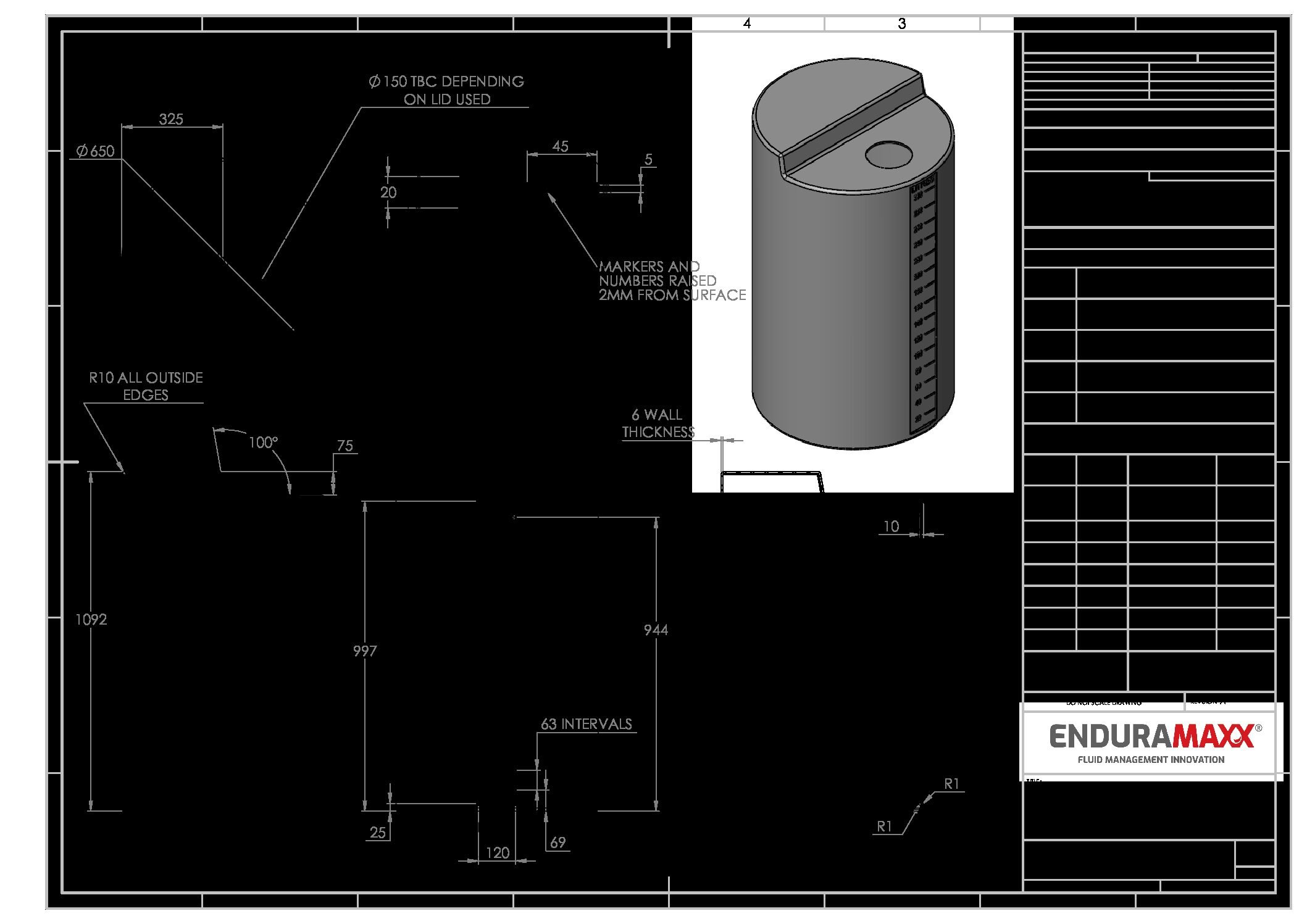 300 litre Chemical Dosing Tank, Day Tank, Bunds Available| Enduramaxx